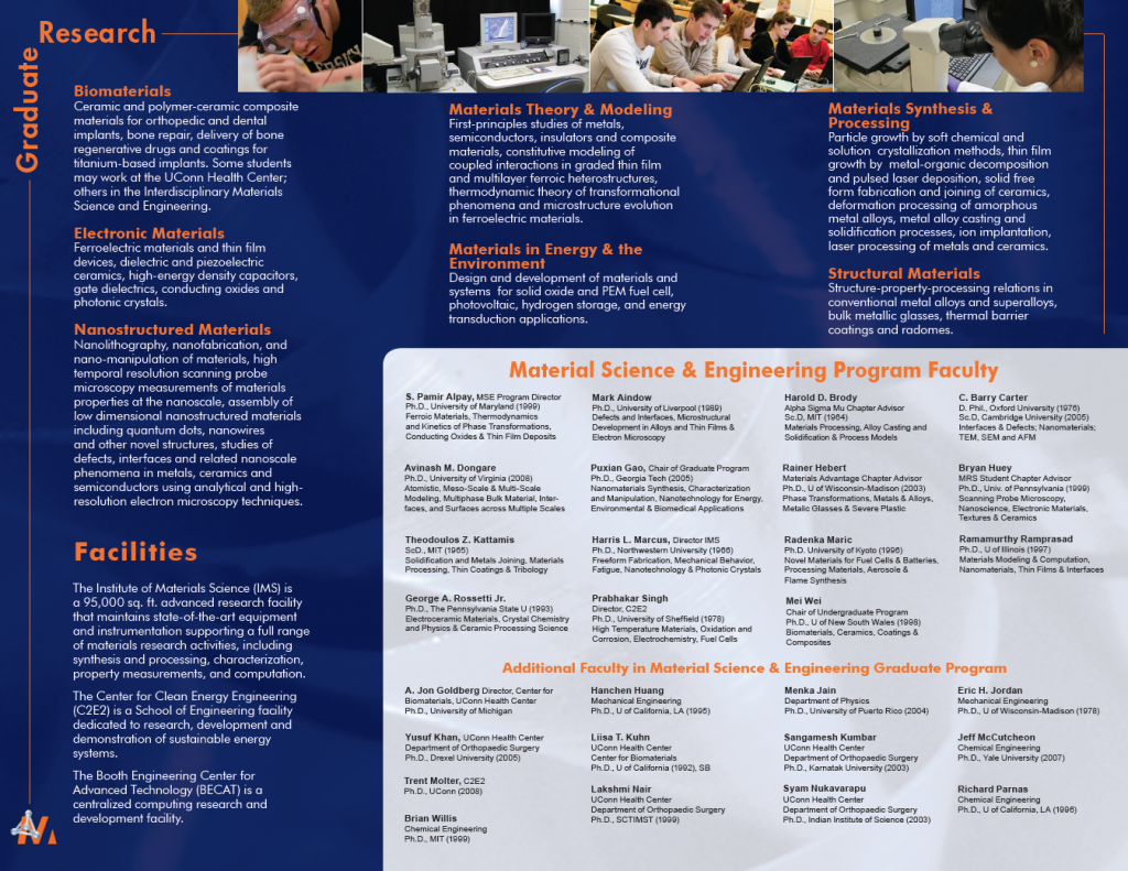 Materials Science and Engineering | Brochures